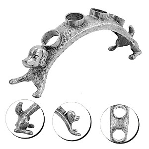 Zerodeko Wine Bottle Stopper Holder 5pcs Bottle Stopper Storage Rack Decorations Zinc Alloy Arc Antique Wine Pourer Holder