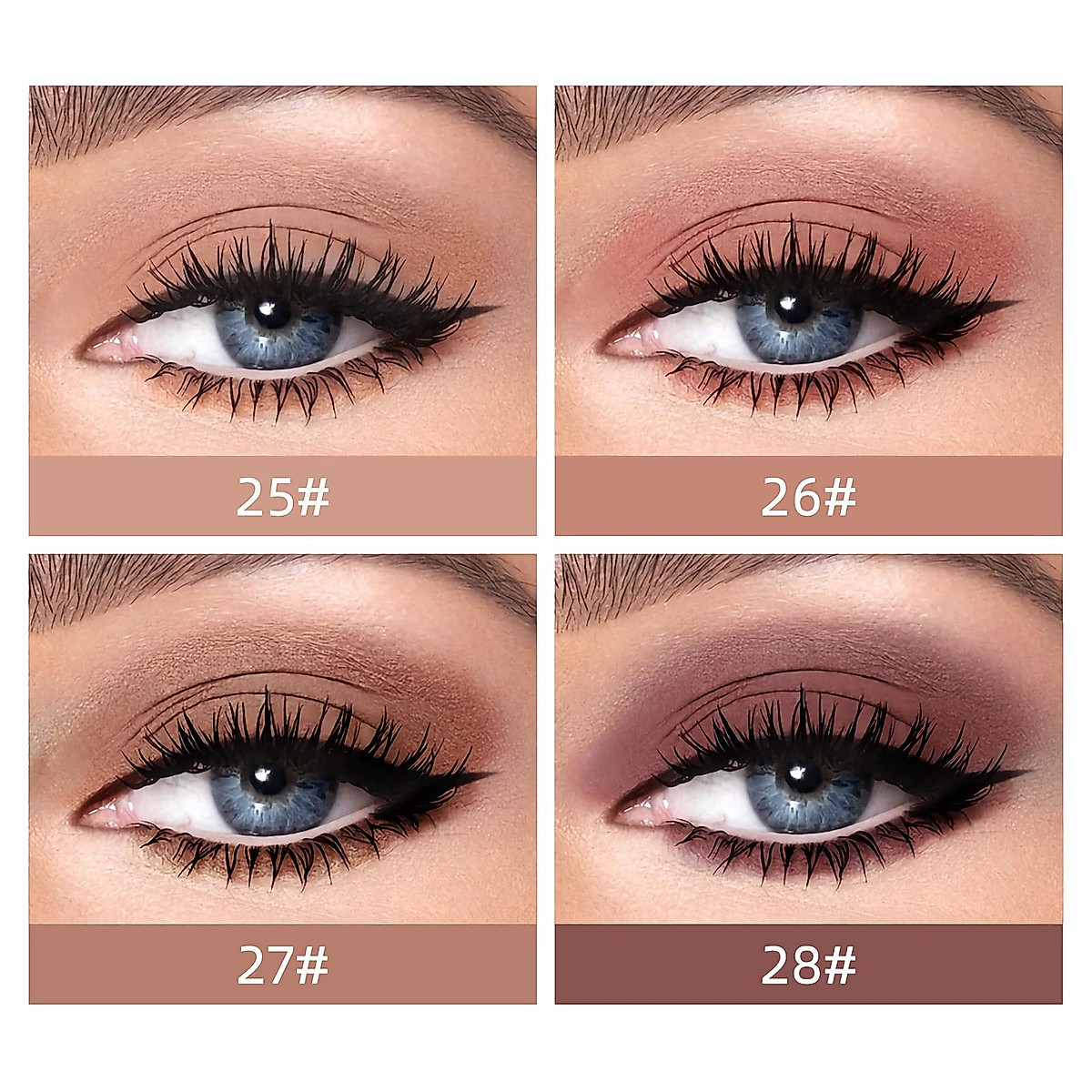 SUMEITANG 8 Colors Matte Liquid Eyeshadow Neutral Naked Smooth Cream Brown Eyeshadow Set Lightweight High-pigmented Creamy Gel matte Eye Shadow Quick-Drying Waterproof Long Lasting