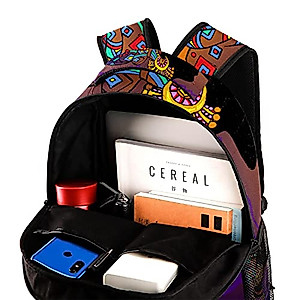 School Backpack Travel Backpack,Boy Girl Backpack,African woman ethnic style,Outdoor Sports Rucksack Casual Daypack