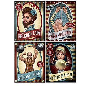 Beistle Vintage Circus Poster Cutouts - Pack of 3