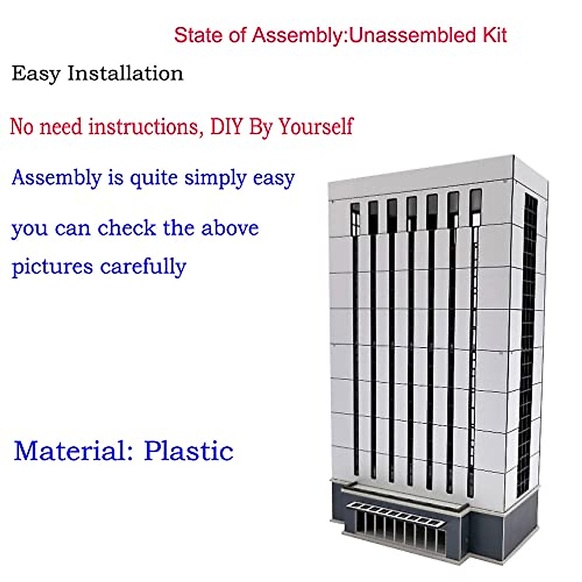 N Scale Buildings 1:150 Train Railway Modern Tall Business Corporate Buildings Office House Assembled Architectural for Model Train Layout