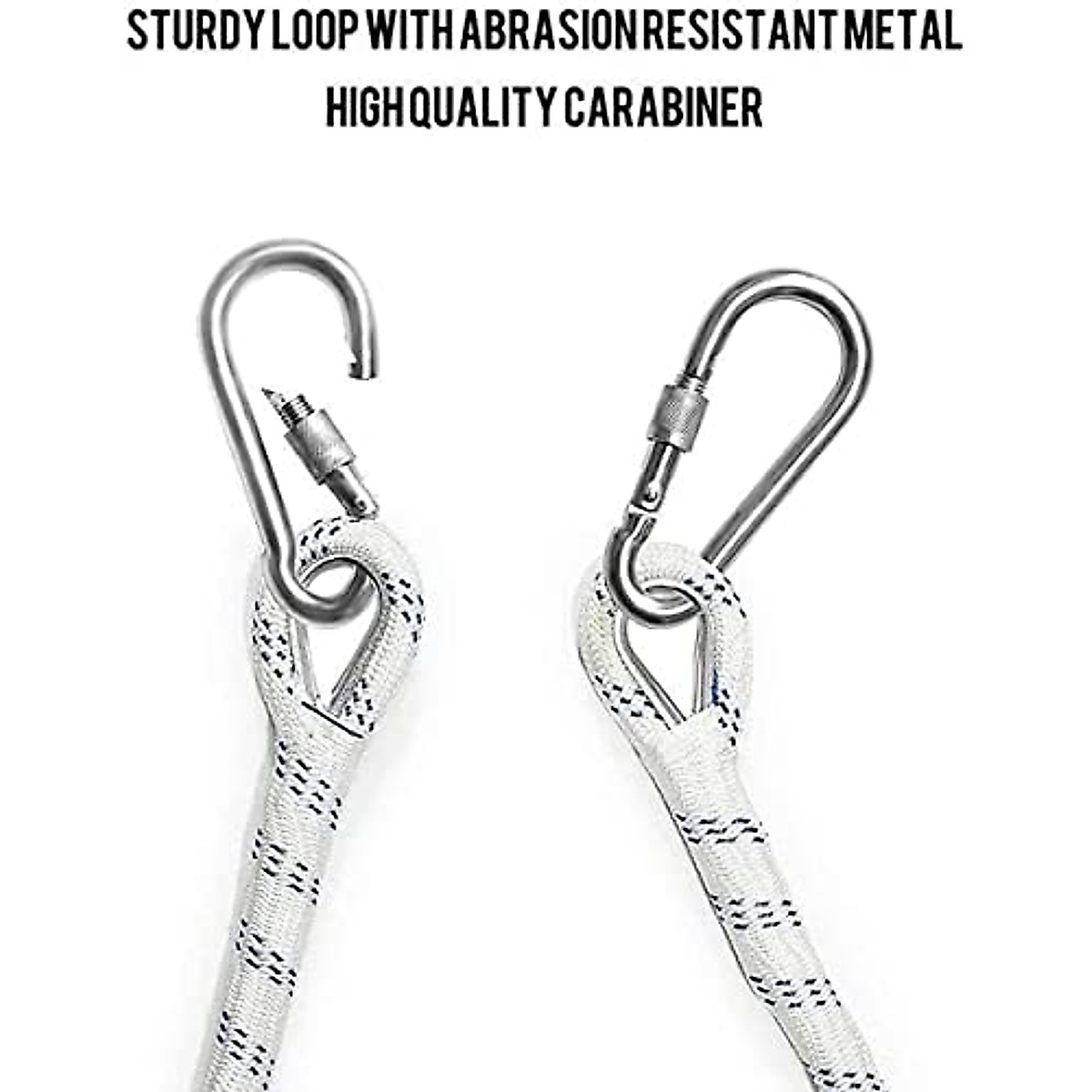 Flame Resistant Emergency Fire Safety Evacuation Ladder,Emergency Fire Escape Ladder Flame Resistant Safety Extension Rope Ladder with 2 Hooks,Homes Reusable Compact & Portable External Ladder