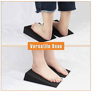 Annisport Yoga Foam Wedges, 2 Pack Slant Board Calf Stretching Squat Wedge Block Physical Therapy Wedges Heel Wedge for Squats－9x6x2 inches, Black