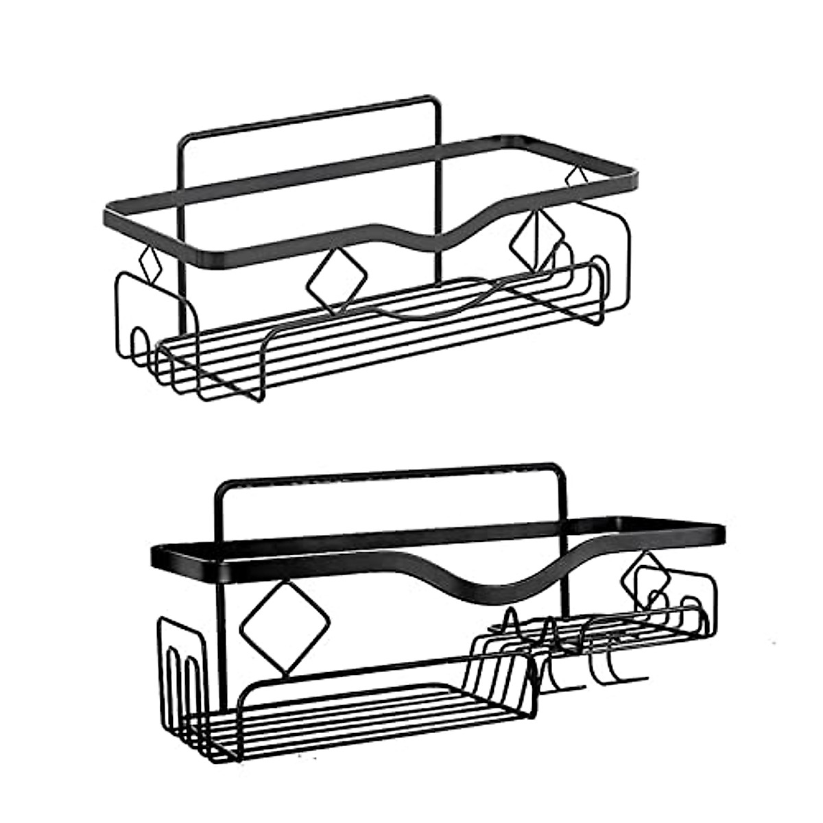 Wall Mount Bathroom Shelf Punch Free Hangable Organization Rack Multifunction for Home Bathroom Face Cleanser Organizer bathroom shower shelf