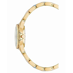 Anne Klein Women's Japanese Quartz Dress Watch with Plastic Strap, Blue, 12 (Model: AK/3212LBGB)