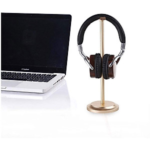 Headset Stand Headphone Stand Aluminum Alloy Headphone Stand Universal Gaming Headset Holder Earphone Holder Table Desk Display Rack Headset Stand Headset Holder Headphones Holder ( Color : Gold )