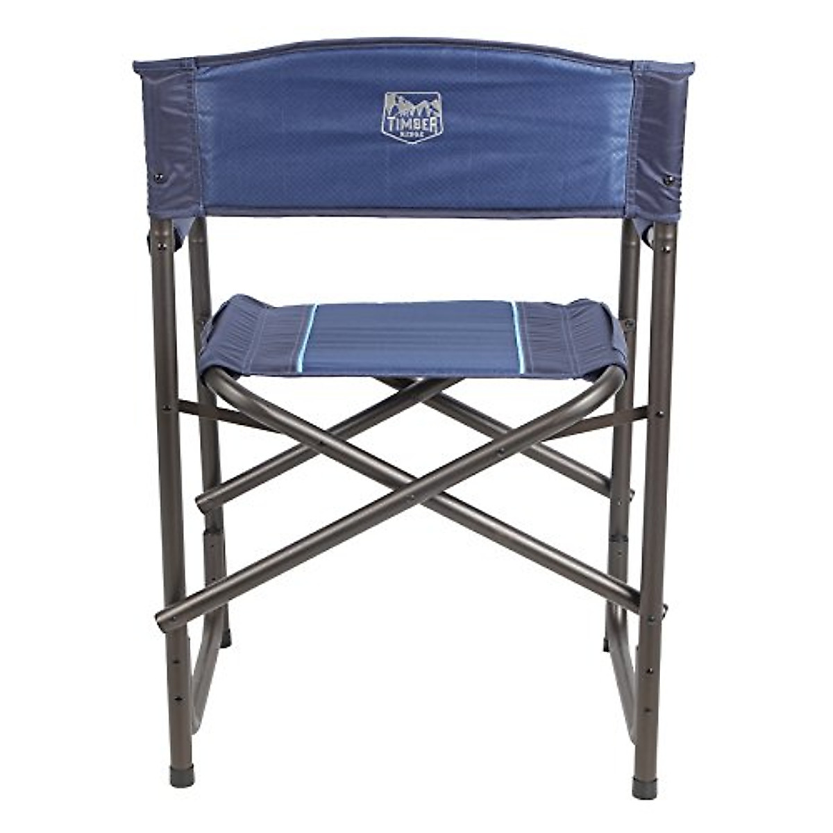 TIMBER RIDGE Heavy Duty Collapsible Camping Adults Foldable Portable Lounge Chair for Outdoor, Lawn, Picnic, Fishing, Supports 300 lbs, Blue