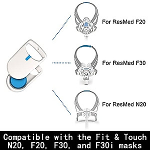 Magnetic Headgear Clips 3 Pairs Compatible with Air-Fit N20 F20 F30 & Air-Touch F20 N20, Quick-Disconnect Perfect Fit with Attraction Force