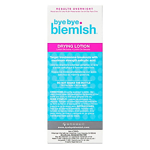 Bye Bye Blemish Acne Drying Lotion, Reduce Pimples Overnight 1oz, 1-Pack