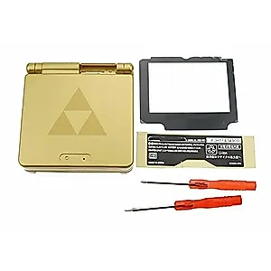 Housing Shell Screen Lens Limited Edition for Gameboy Advance SP GBA SP + Screen Lens (Gold) Replacement