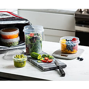 Elegant Disposables (16 Ounce 20 Pack) Clear Twist cap ContainersWith Screw on Lids Twist Top Food Storage Freezer Containers