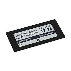 2.9inch Touch E-Paper Display HAT for Raspberry Pi 4B/3B+/3B/2B/Zero/Zero W/WH, 296×128 Pixel 5-Points Black/White 3.3V/5V Capacitive Touch E-Ink Screen, SPI Interface Support Partial Refresh