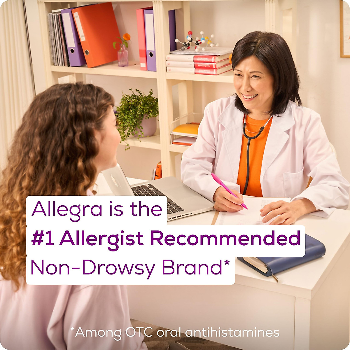 Allegra Adult 24-Hour Allergy Relief Tablets, Non-Drowsy Indoor and Outdoor Allergy Medicine, 180 mg Fexofenadine HCI Antihistamine Pill, 70-Count