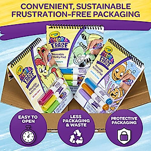 Crayola Color & Erase Reusable Activity Pad, Variety Pack, Toddler Coloring, Easter Basket Stuffers, Gift for Kids, 3, 4, 5, 6 [Amazon Exclusive]