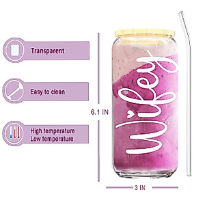 Bridal shower gift for bride, wifey cup gift, wedding gift, engagment/bachelorette gifts, wifey cup for couples anniversary, bride to be gift, ice coffe cup for Valentines Day/ for her, fiance gifts