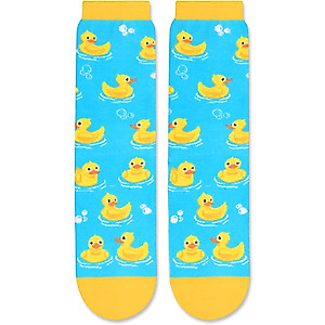 Zmart Novelty Rubber Duck Socks for Women Cute Duck Socks Girls, Funny Rubber Duck Gifts Duck Lovers Gifts For Her
