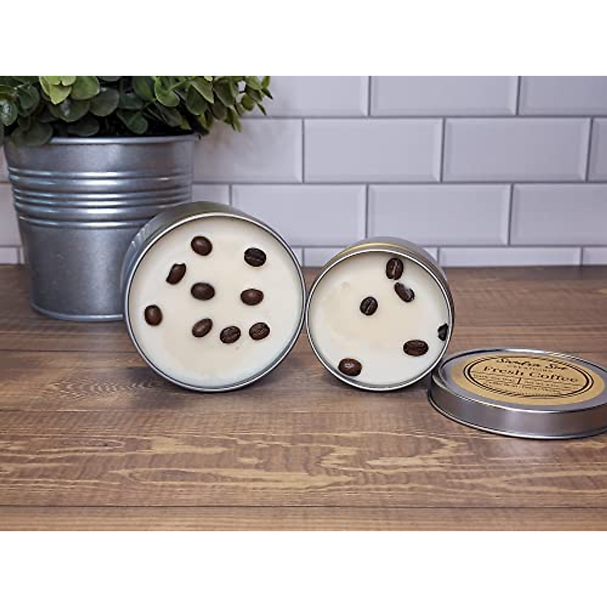 Sandra Sue Creations | Wickless Candle | All Natural | Highly Fragrant | 4oz and 8oz (White Tea & Sage, 4 oz)