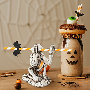 IMIKEYA 1 Pc Skull Pen Holder Skeleton Pen Display Stand Makeup Brush Holder Fountain Pen Holder Skull Display Brush Pen Rack Halloween Display Skeleton Statue for Halloween Home Party Decor