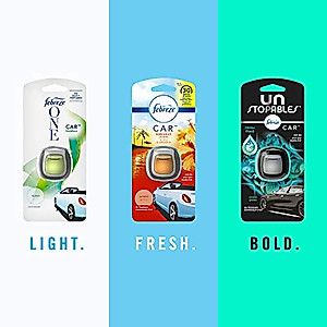 Febreze Car Air Fresheners, Gain Original Scent, Odor Fighter for Strong Odors Car Vent Clips (2 Count)