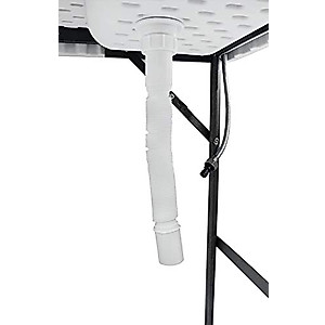 Stromberg's Outdoor Folding Fish and Game Cleaning Table with Sink Portable & Durable Upgraded Drainage Hose, Stainless Steel Faucet, White