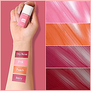 Liquid Blush,Luxsea Cream Blush Liquid Stick for Cheeks, Waterproof Cheek Stain Makeup,Natural Looking Lightweight Cheeks Blush Gel, Sheer Flush Of Color,Face Blush Gifts for Girls Birthday Halloween Christmas Party (Pink)