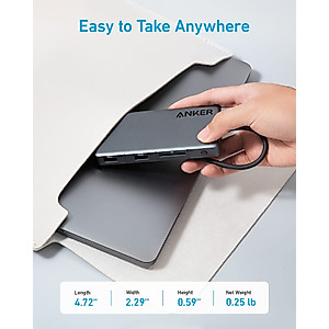 Anker 341 USB-C Hub (7-in-1, 4K HDMI Display) with 3 5Gbps USB-C and USB-A Data Ports, Max 100W Power Delivery, Ethernet for Lenovo, Dell XPS, HP Laptops, MacBook, Ipad, and More