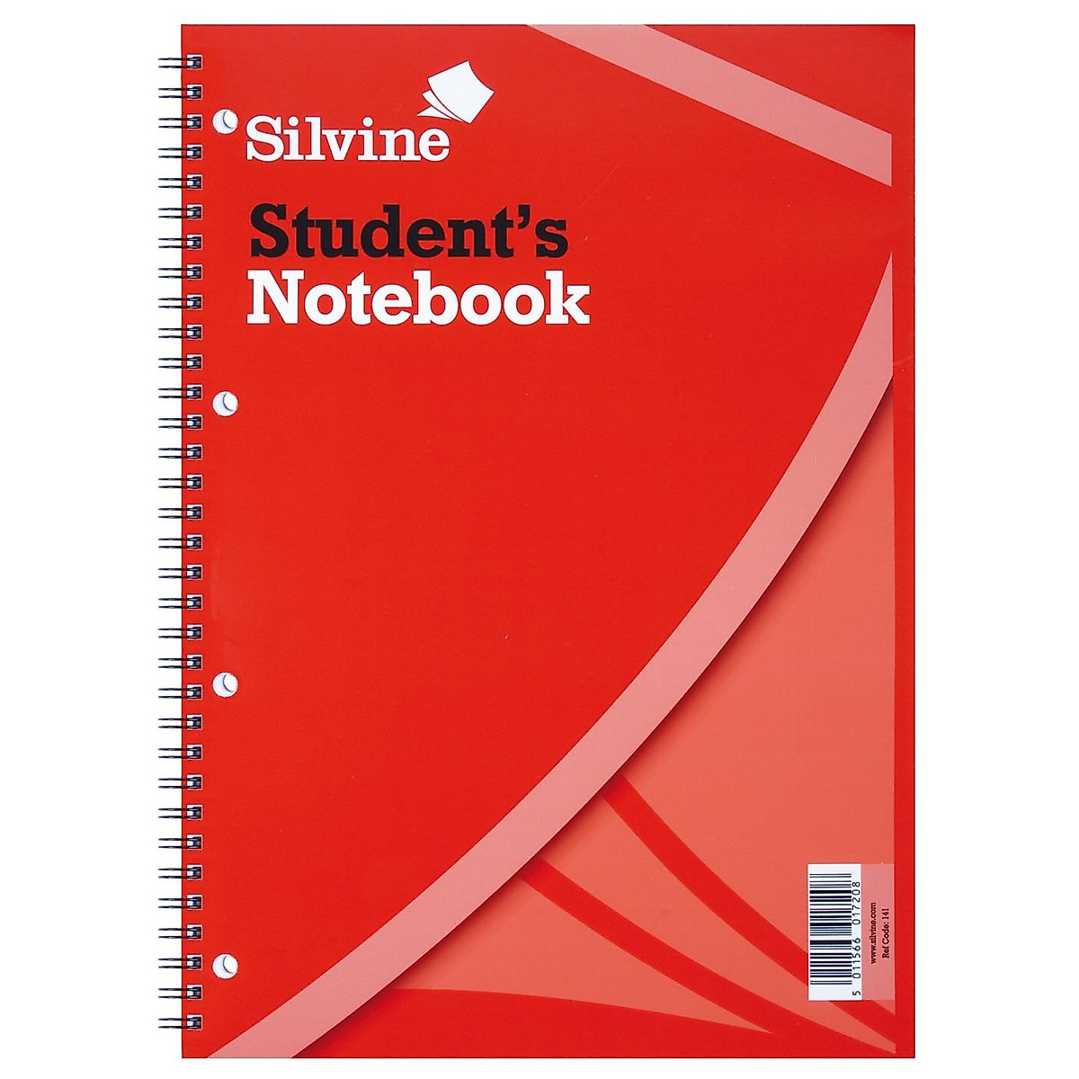 Silvine SIN141 A4 spiral bound and feint ruled students notebook, EACH