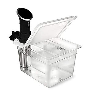 EVERIE Sous Vide Container 12 Quart EVC-12 with Collapsible Hinge Lid Compatible with Anova 800w 900w (Does Not Fit Nano or AN500-US00)