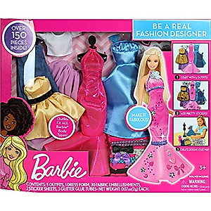 Barbie Be a Fashion Designer Doll Dress Up Kit, 5 Outfits