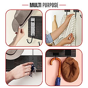 A.J. Boone Cowboy Hat Holder – Set of 2 Decorative, Wall-Mounted Hat Hooks – Heavy-Duty, Handcrafted, Iron Cowboy Hat Rack and Coat Rack for Storage and Display – Rustic Western and Farmhouse Décor