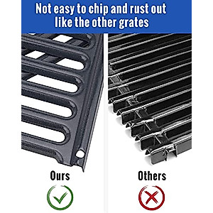SHINESTAR Porcelain-Enameled Grates Replacement for Weber Genesis Silver A, Spirit E-210, Spirit 500, Spirit 200 Series(Side-Mounted Control), 15 x 11.3 Inch