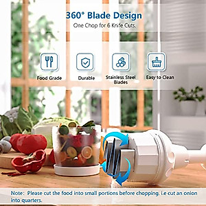 Food Chopper, Vegetable Chopper, Onion Chopper, Garlic Chopper Hand Chopper for Vegetables, Handheld Veggie Chopper, Nut Chopper, Chopper Vegetable Cutter, Dishwasher-safe, White.