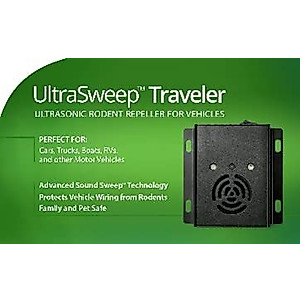 Good Life Inc. UltraSweep Traveler | Rodent Repellent for Vehicle Engines | Humane Ultrasonic Sounds | Flashing LED Lights | Automatic On & Off | Repels Rodents & Pests | for Car, Truck, Boat & RV