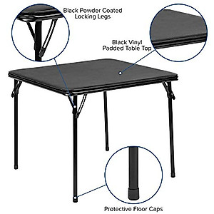Flash Furniture Mindy Kids Black Folding Table