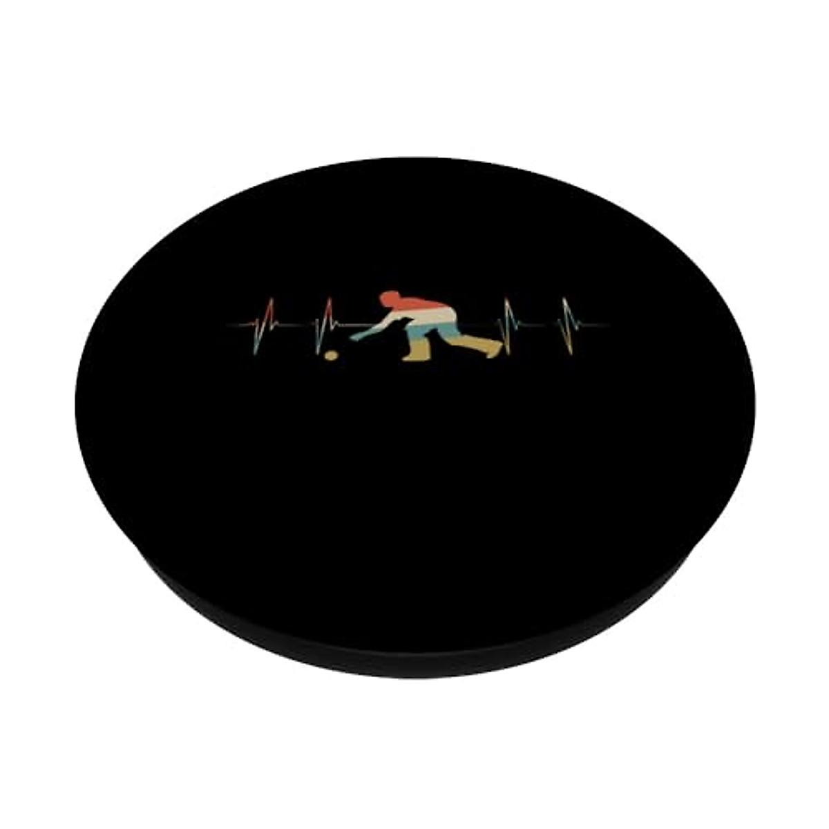 Lawn Bowls Heartbeat Retro ECG EKG Sportsman PopSockets Standard PopGrip