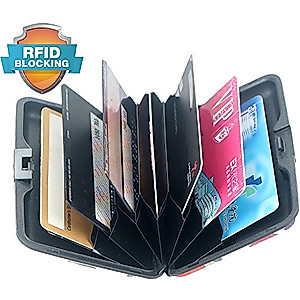 BOHONG RFID Credit Card Holder for Women Credit Card Case Business Card Holder Mini Slim Wallets for Women Men,7 Slots
