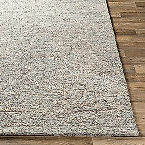 Hauteloom Watchung Wool Living Room, Bedroom Area Rug - Transitional - Gray, Green - 8' x 10'