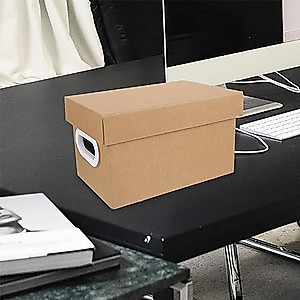 Homoyoyo Box Paper Organizer Handled Storage Container Desk Storage Organizer Desktop Organizing Holder Book Organizer Desktop Storage Organizer Makeup Stand Thick Section Z8