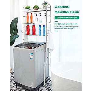 susunnus Over The Toilet Storage 3 Tier,Over The Toilet Shelf,Over Toilet Bathroom Organizer,Over Toilet Shelf,Stainless Steel,Over Washer and Dryer Shelves,Bathroom Shelves Over Toilet