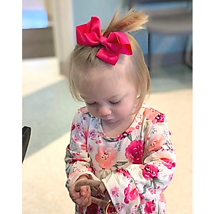 CÉLLOT 40 PCS 4.5 Inch Hair Bows for Girls Grosgrain Ribbon Boutique Hair Bow Alligator Clips Hair Accessories for Baby Girls Toddlers Kids in Pairs