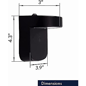 CORAMDEO 2 Pack LED Dusk to Dawn Modern Round Porch Light, Wall Sconce for Porch, Patio and More, Built in LED Gives 75W of Light, 600 LM, 4K Bright White, Wet Location, Black