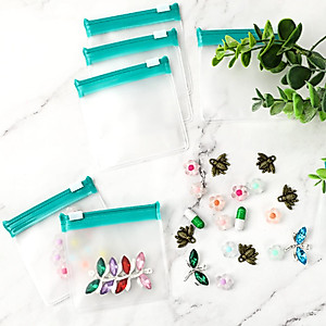 24 Pieces Pill Pouch Bags Reusable Zippered Pill Bags Small Portable Pill Baggies Reusable Pill Storage Pouch Bags Translucent Plastic Pill Packets with Slide Lock for Medicines Small Items