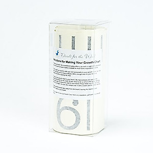 Vinyl Growth Chart | Single Transfer for Easy Application | Kids DIY Height Wall Ruler Kit | Large Measuring Tape Sticker Number Decal Wood Measure Chart Wooden Board Children Decor Growing Baby Room