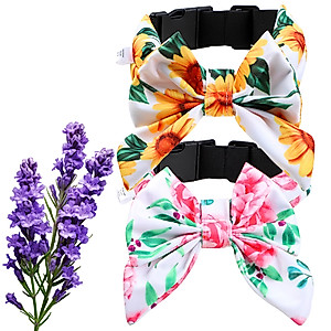 Paw Legend Dog Calming Collar for Dogs Filled with Lavender Anxiety Relief 100% Polyester Adjustable Thunderease Calming Collar (2 Pack, Medium)