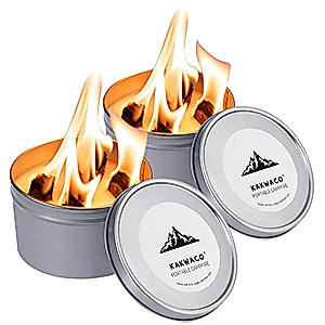 2 Pack Portable Campfire, Portable Fire Pit for Camping, 3-5 Hours of Burn Time Campfire in a Can for Picnics, Cooking and Party, Ideal White Elephant Gifts for Adults