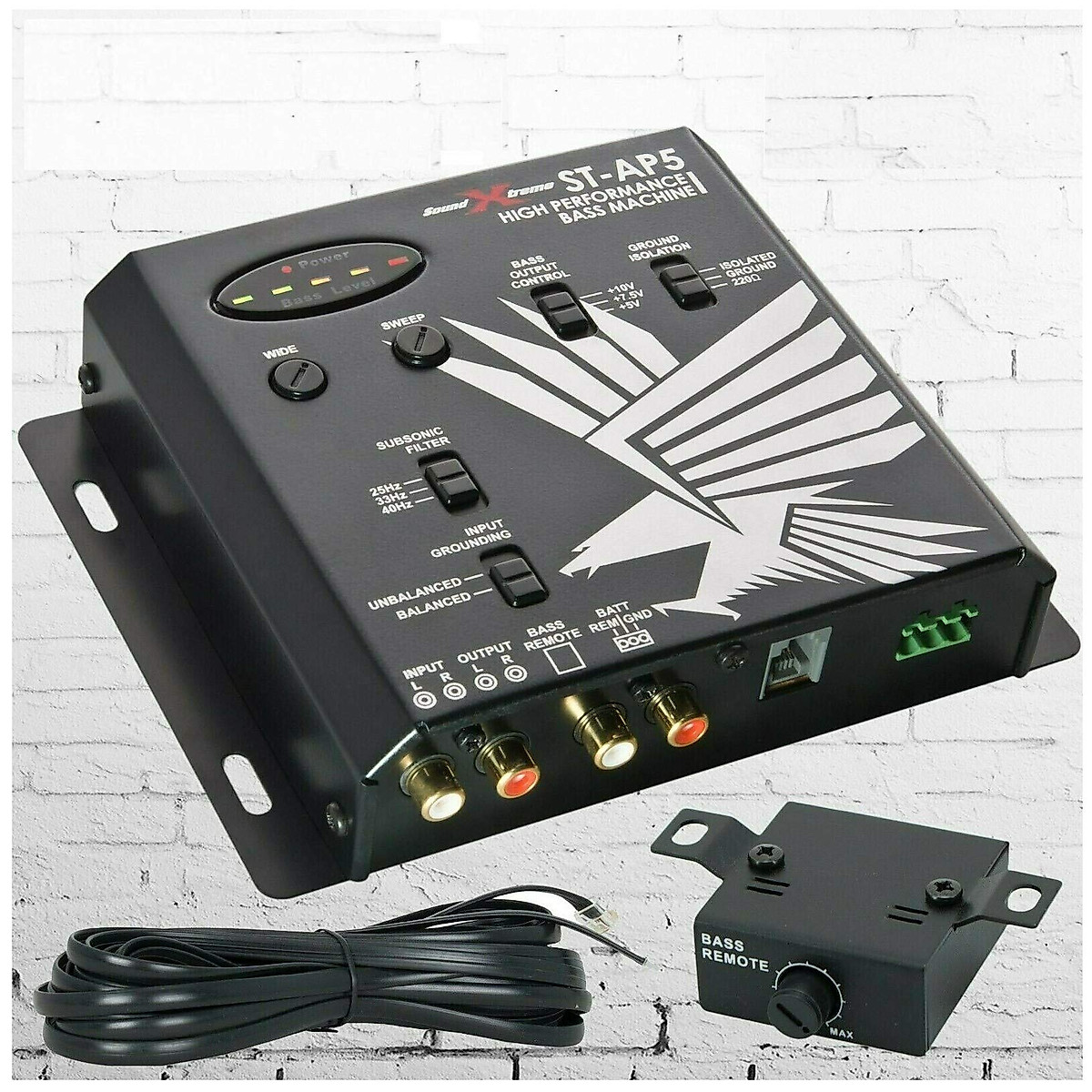 Soundxtreme ST-AP5 Digital Bass Control Machine Bass Maximizer and Bass Restoration Processor with Epicenter Reconstruction Bass Knob Dash Mount Remote Control -2nd Gen