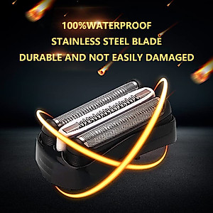 Series 3 32B Shaver Foil & Cutter Replacement Part for Braun Electric Razor, Compatible with Braun 320 330 340 350CC 370cc-4 390cc-4 3000s 3010s 3040s 3050cc 3070cc