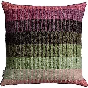 Roros Tweed Designer 100% Norwegian Wool Pillow Cushion (Asmund Gradient in Pink/Green)