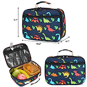 Bluboon Insulated Lunch Box for Kids Boys Girls School Lunch Bags Reusable Cooler Thermal Meal Tote for Picnic
