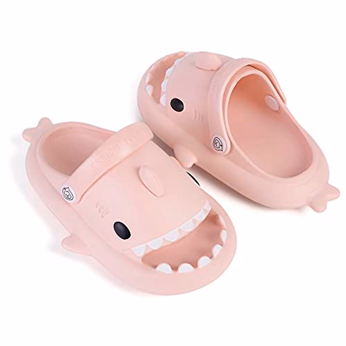 KVbabby Cloud Shark Slides for Kids Toddlers Girls Boys Novelty Open Toe Sandals Cute Shower Pillow Slippers with Thick Sole for Outdoor Indoor Pink 7-7.5 Toddler